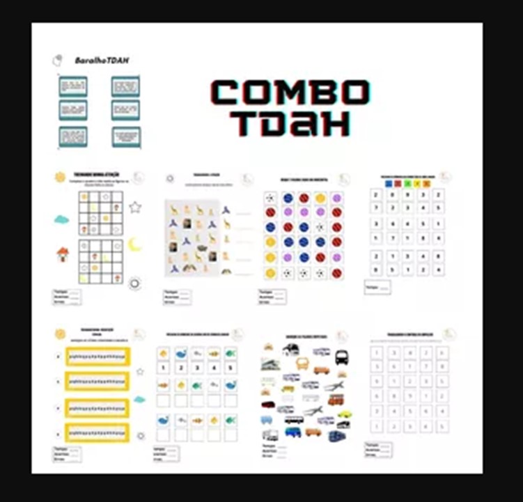 Combo de atividades TDAH - Claudeni Benelli | Neuropsicopedagoga e Kid Coach